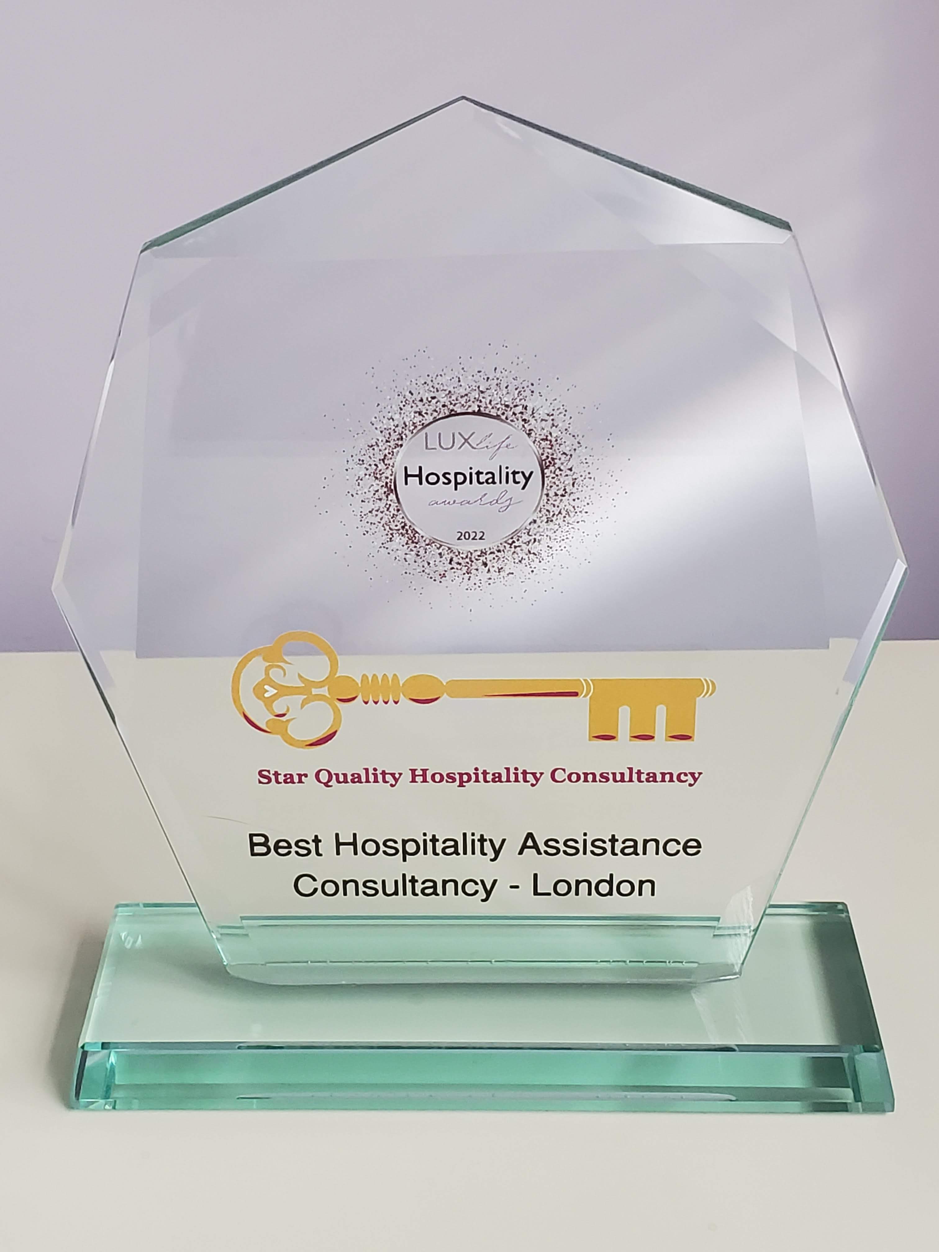 Hospitality Award Winner - Best Hospitality Assistance Consultancy ...